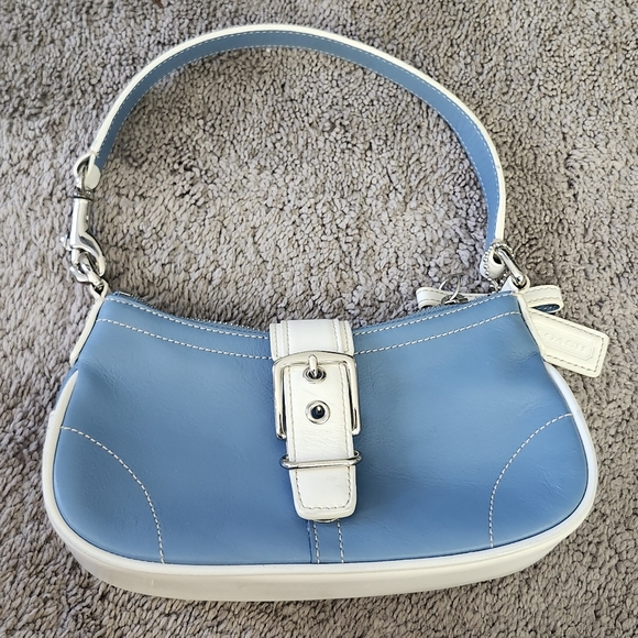 Coach | Bags | Coach Authentic Hamptons Demi Buckle Shoulder Bag Blue ...